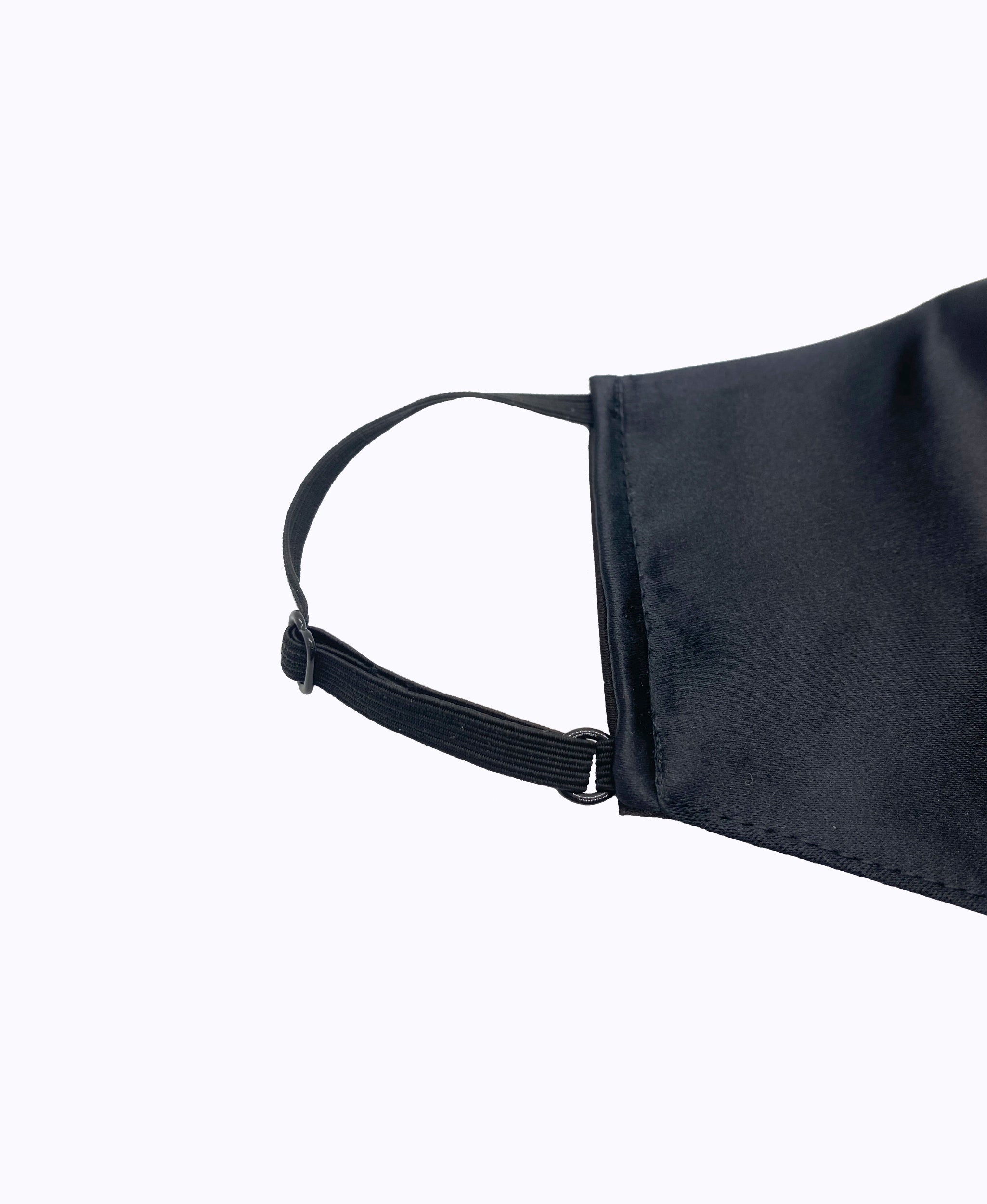 Adjustable Black Satin Mask – NARCES