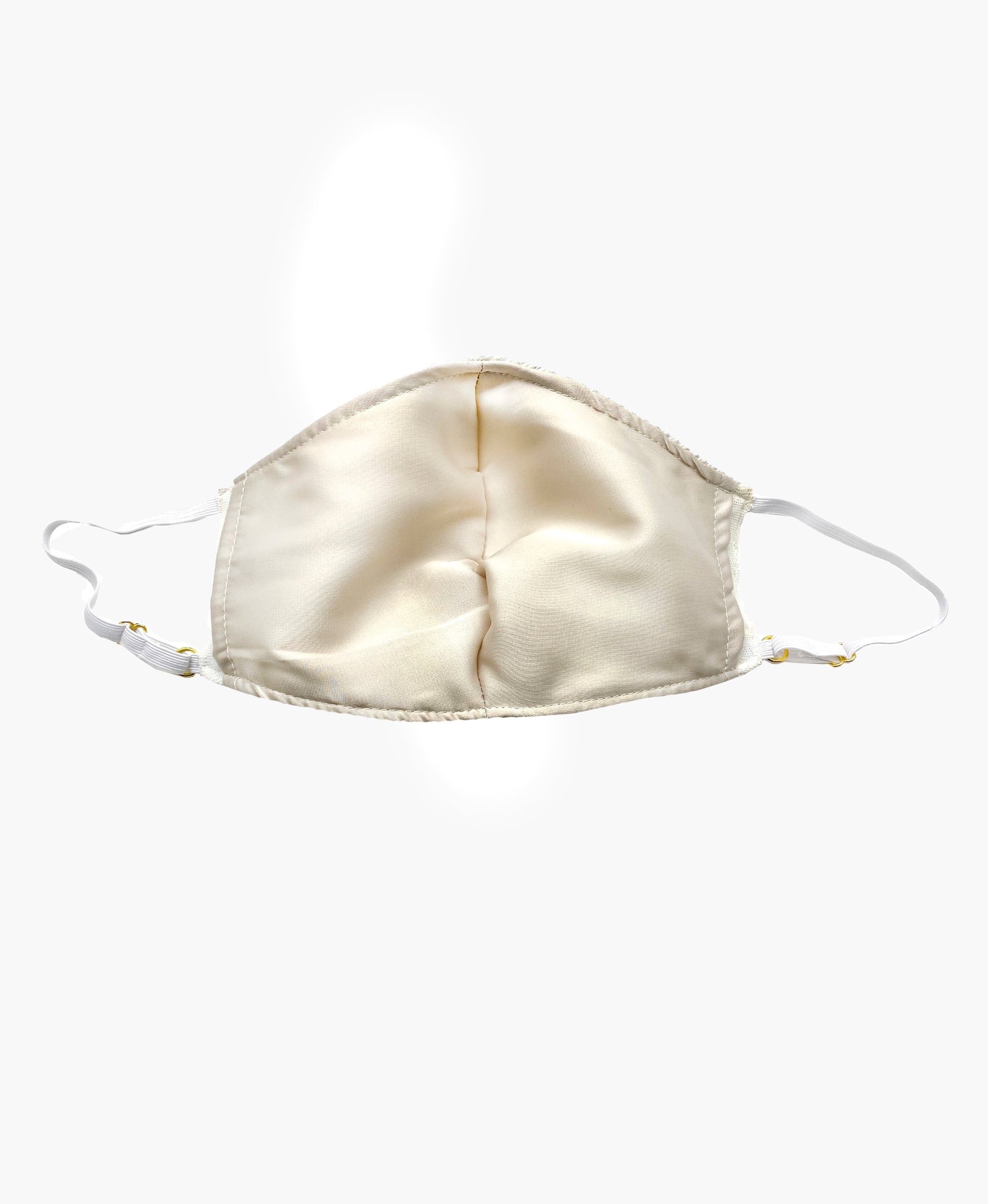 Adjustable Ivory Silver Pinstripe Mask – NARCES