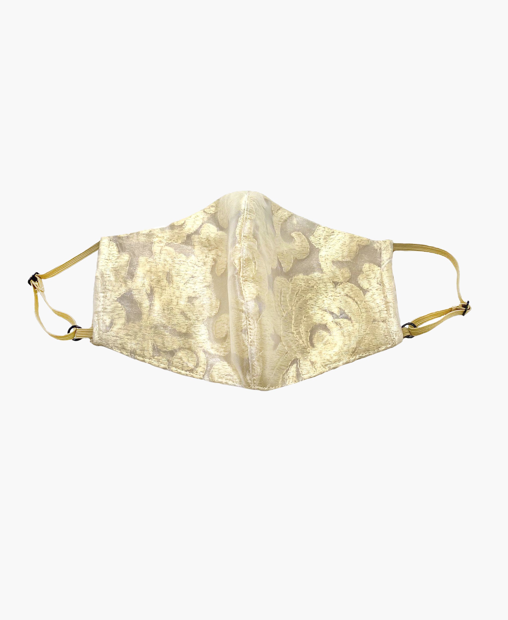Adjustable Gold Lace Organza Mask – NARCES