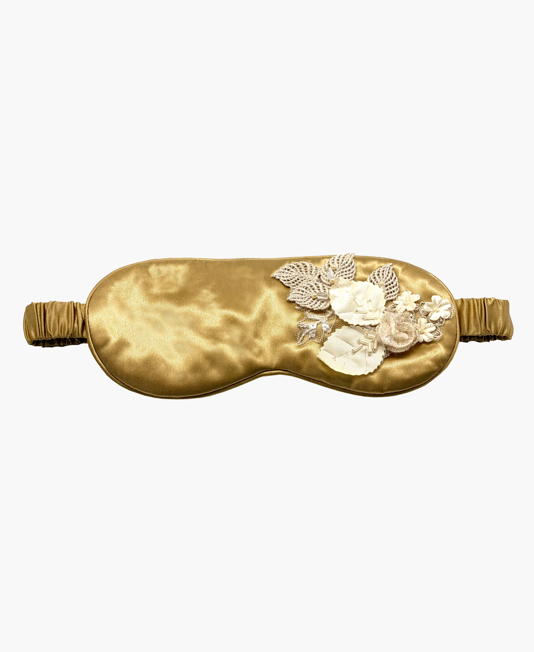3D Gold Floral Silk Sleep Eye Masks – NARCES