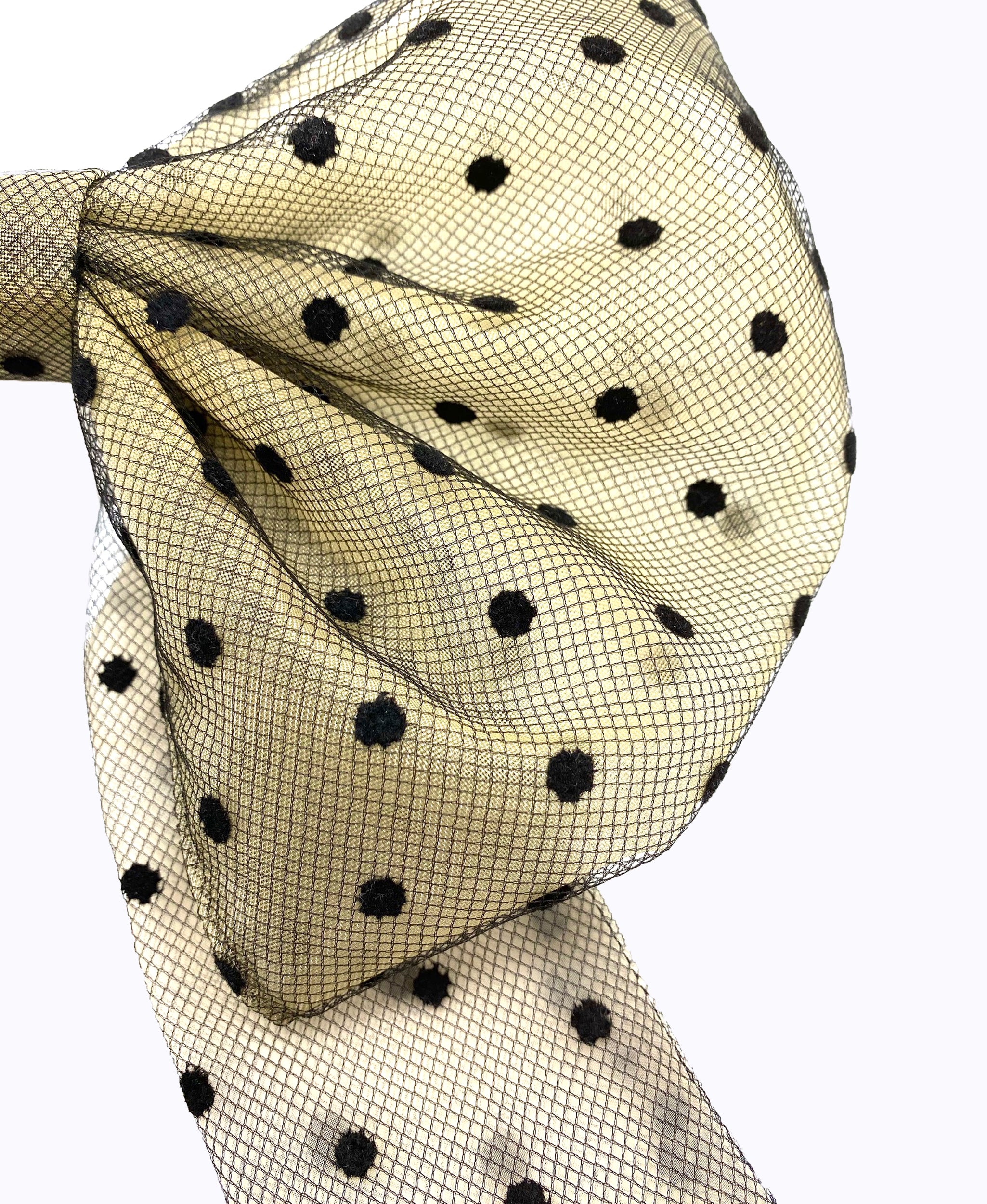 Polka Dot Mesh Bow Hair Clip – NARCES